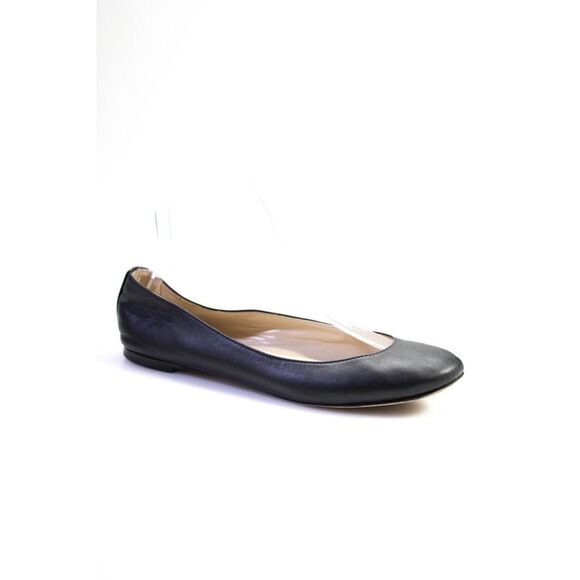 Escada | Shoes | Escada Womens Leather Slide On Round Toe Ballet Flats ...